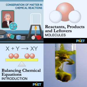 Free Homework Prep: Conservation of Matter in Chemical Reactions MS-PS1 ...